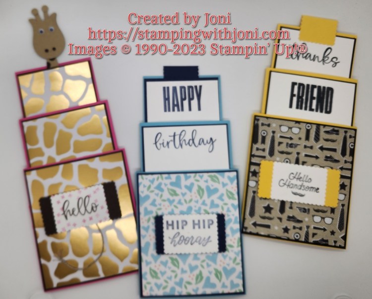 Triple Tier Slider Card – Stamping With Joni and the Red Door Crafters