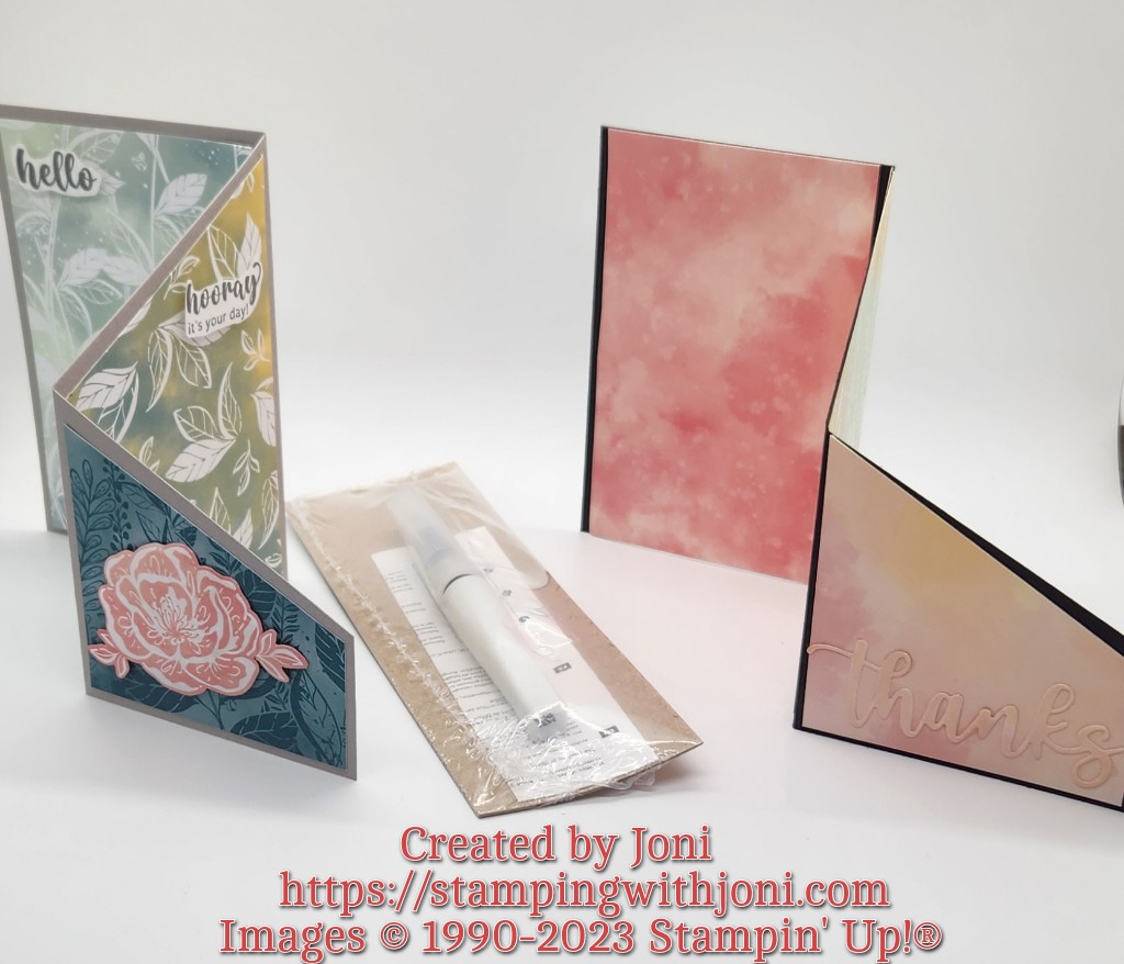 Tri-Fold Angled Card – Stamping With Joni and the Red Door Crafters