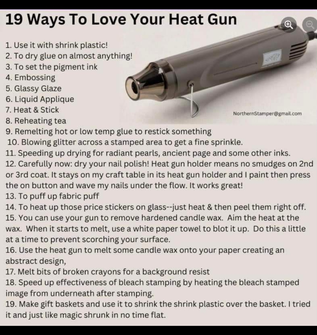 19 Ways to Use Your Heat Tool (Gun) – Stamping With Joni and the Red ...